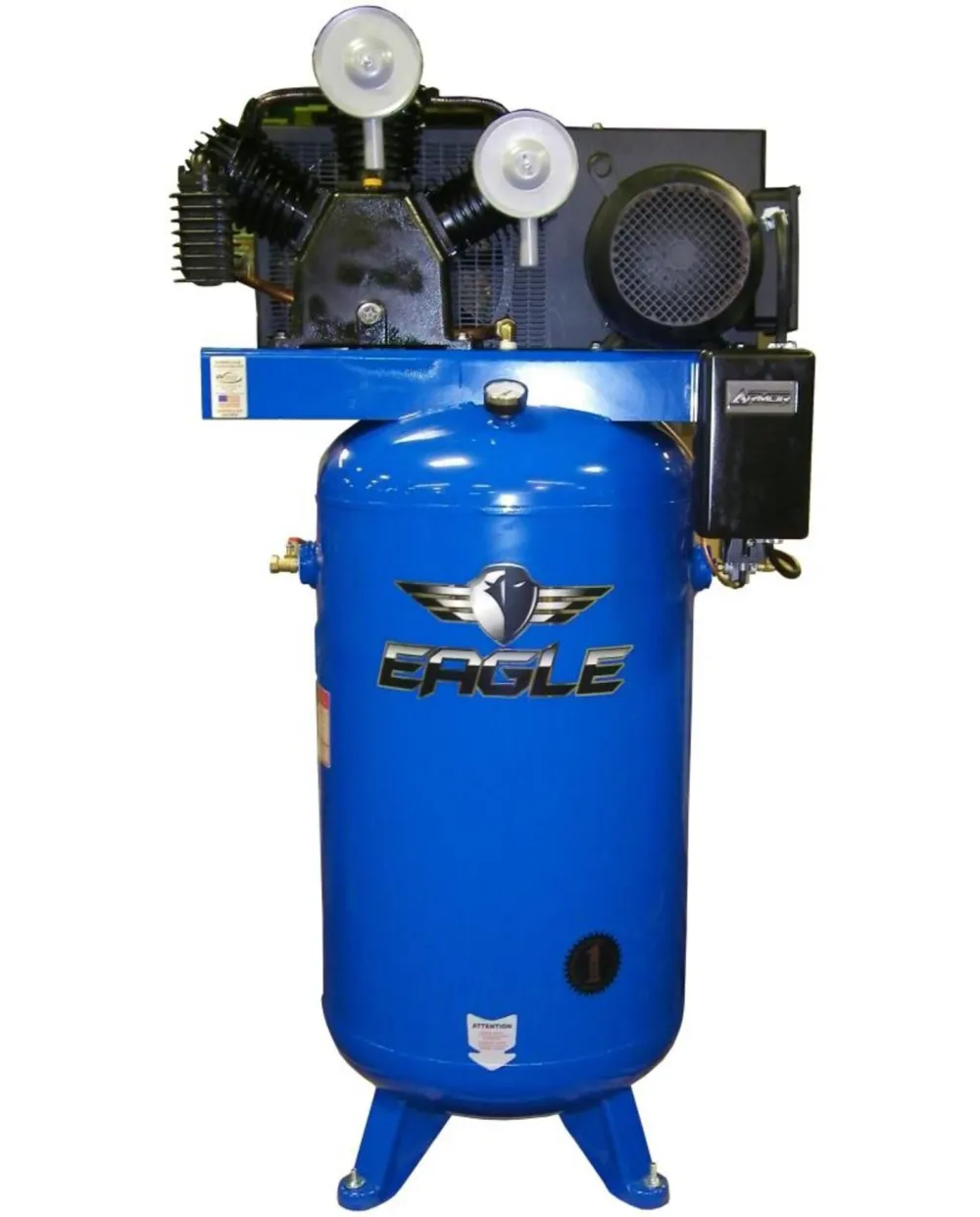 Eagle Compressor 7.5 HP 80 Gallon Vertical Stationary Electric Air ...